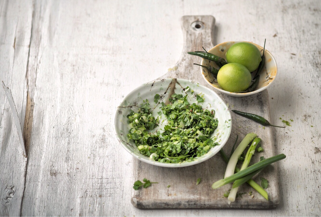 Lime, coriander, green chilli and spring onion salsa | The Modern Husband
